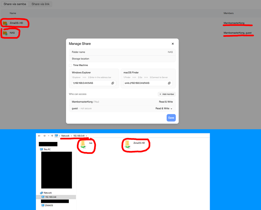 Issues accessing a Samba share from Windows Explorer - ZimaOS - IceWhale Community Forum
