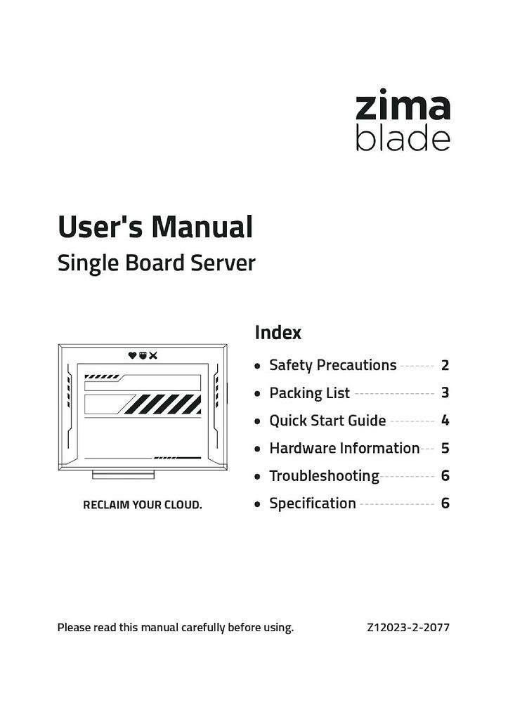 ZimaBlade User Manual (English/French/German/Spanish) - ZimaBlade ...