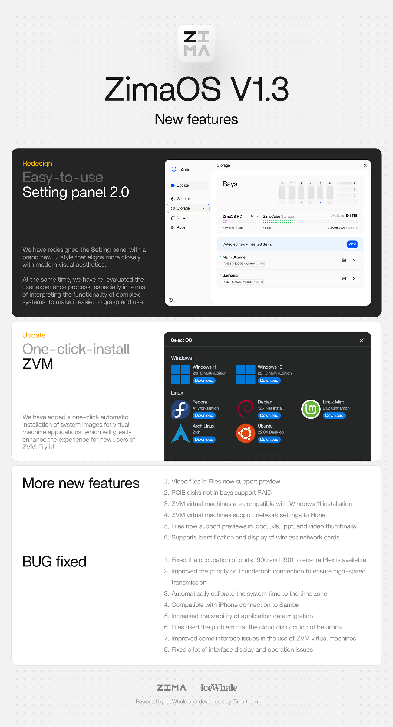 ZimaOS v1.3.0 is Now Available!🎆 - ZimaOS - IceWhale Community Forum