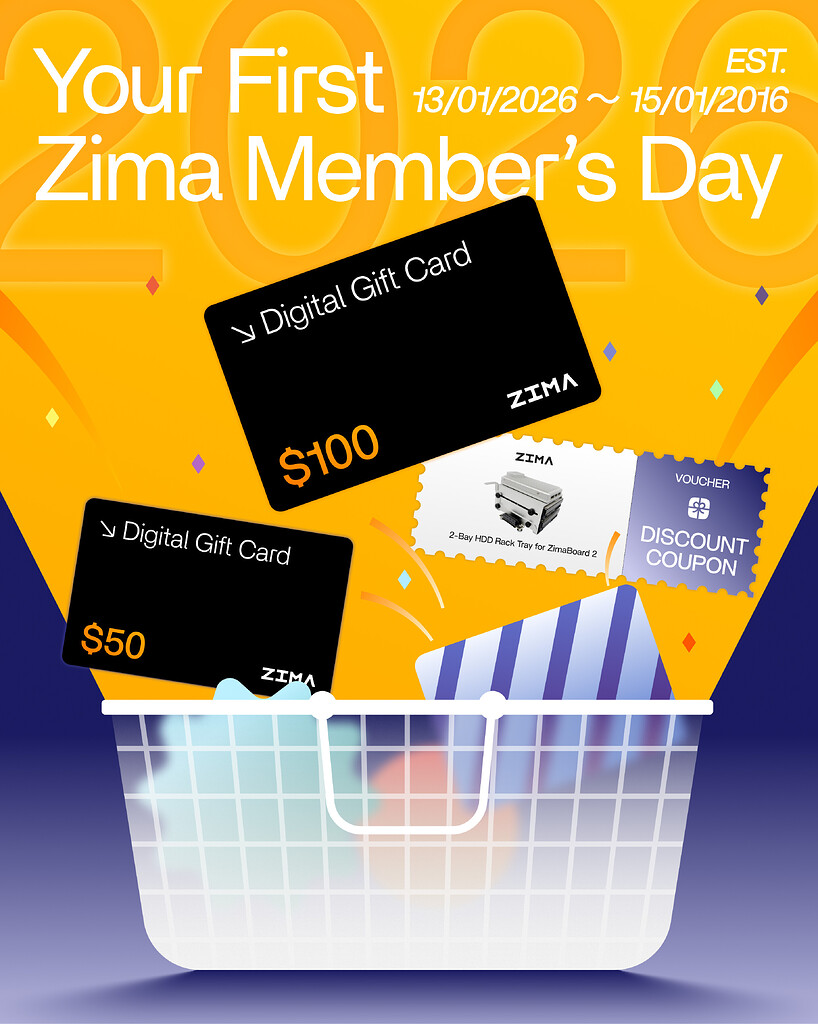 Zima Member Specials - Events - IceWhale Community Forum